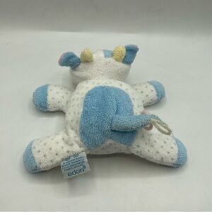 Eden Toys Vintage Eden Toys Blue White Polka Dot Cow Terry Cloth
